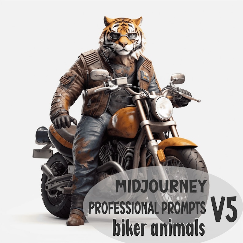 Midjourney Prompt Biker Animals 3D Cartoon Character - Etsy