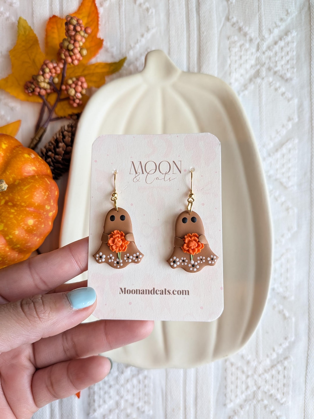 Mexican Dia De Los Muertos Clay Earrings| Barro Ghost Earrings - Etsy