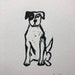 Dog Original Art Linoblock Print Hand Carved Hand Printed Minimalistic ...
