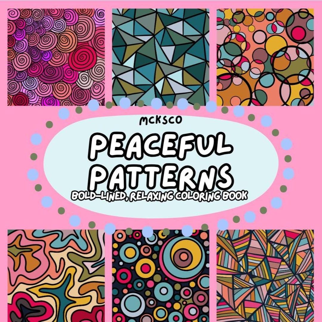 Peaceful Patterns Coloring Book | Digital Download for Adults + Kids ...