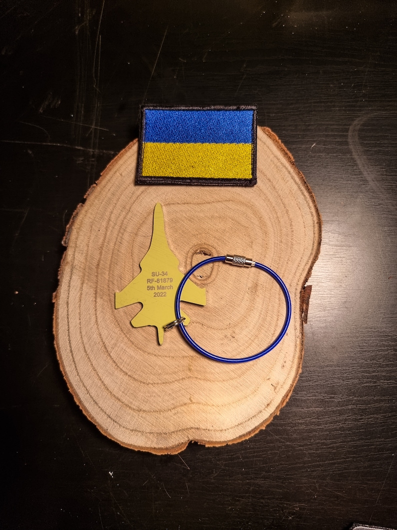 Authentic Russian Sukhoi SU-34 Bomber Relic Keychain (RF-81879 Aircraft ...