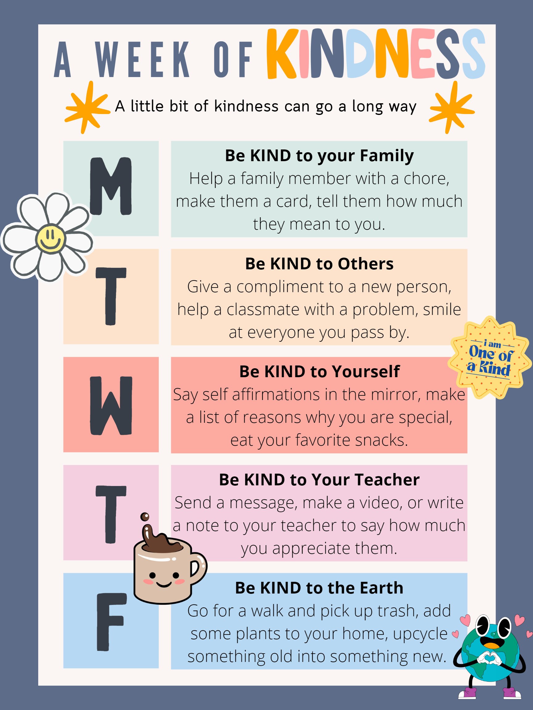 Kindness Week Printable for School or Home updated - Etsy UK