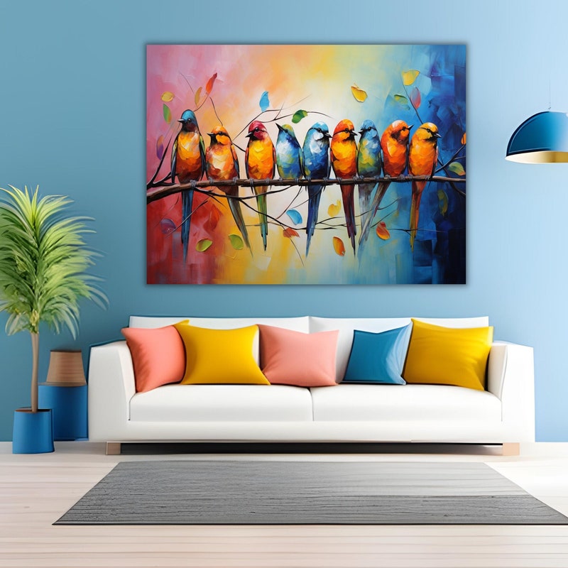 Colorful Bird Art - Etsy
