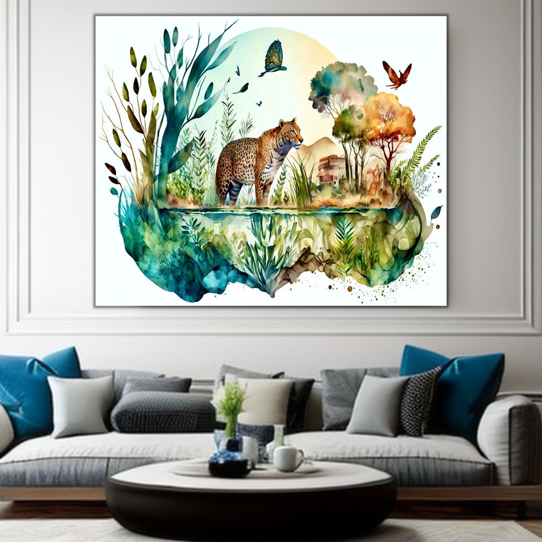 Wildlife Canvas Wall Art Beautiful Animal Art Zoo Life Home Decor ...
