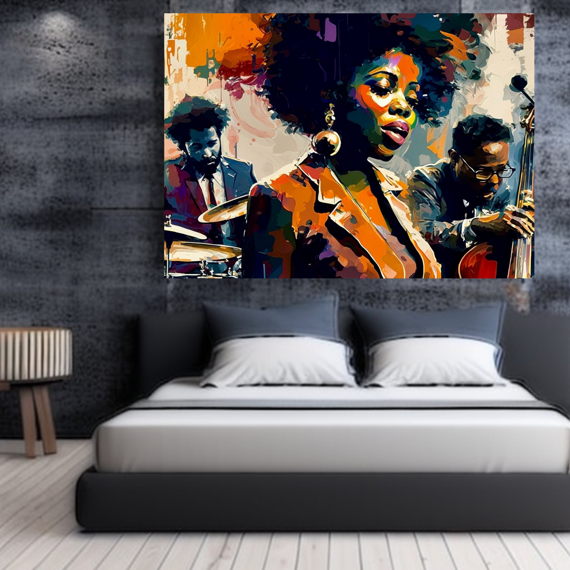 Soulful Art Jazz Music Wall Art Print Canvas Home Decor and Gift Idea ...
