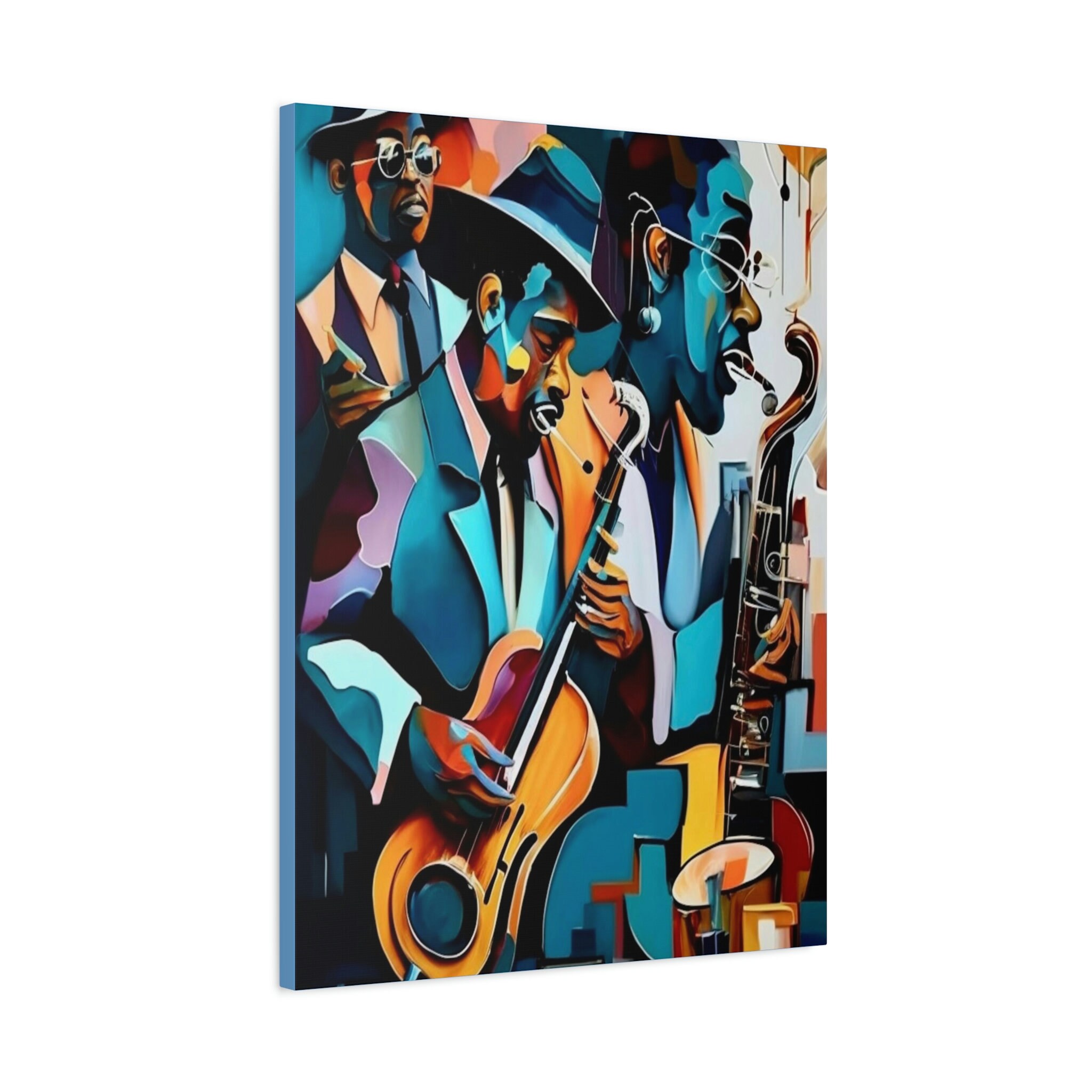Jazz Music Themed Art Canvas Wall Art Print Colorful Abstract Soulful ...