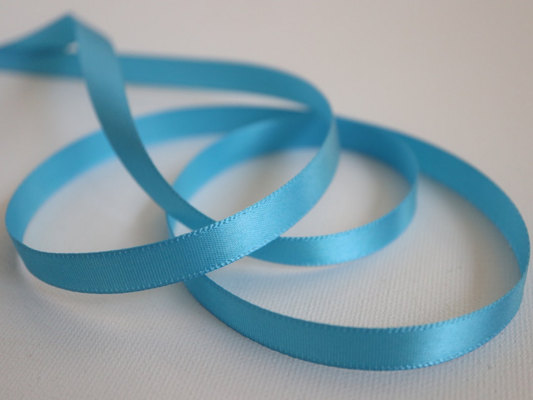 Satin Ribbon, Sky Blue, 10mm and 20mm Wide, Single Face - Etsy