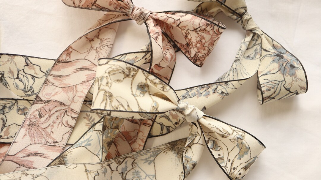 Satin Printed patterned Ribbon, 38mm or 1-1/2, Three Colours - Etsy