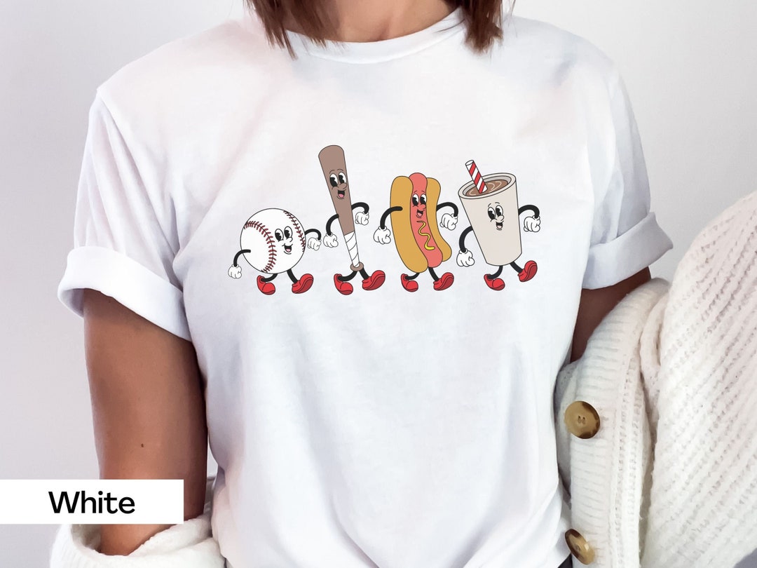 Baseball Snacks Shirt, Baseball Hot Dog Shirt, Homeruns and Hot Dogs ...