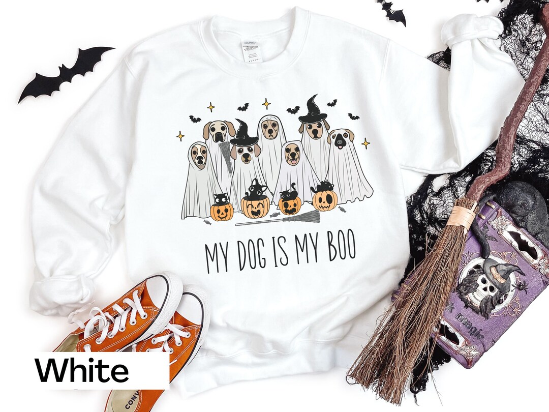 My Dog is My Boo Shirt, Halloween Dog Sweatshirt, Retro Halloween ...