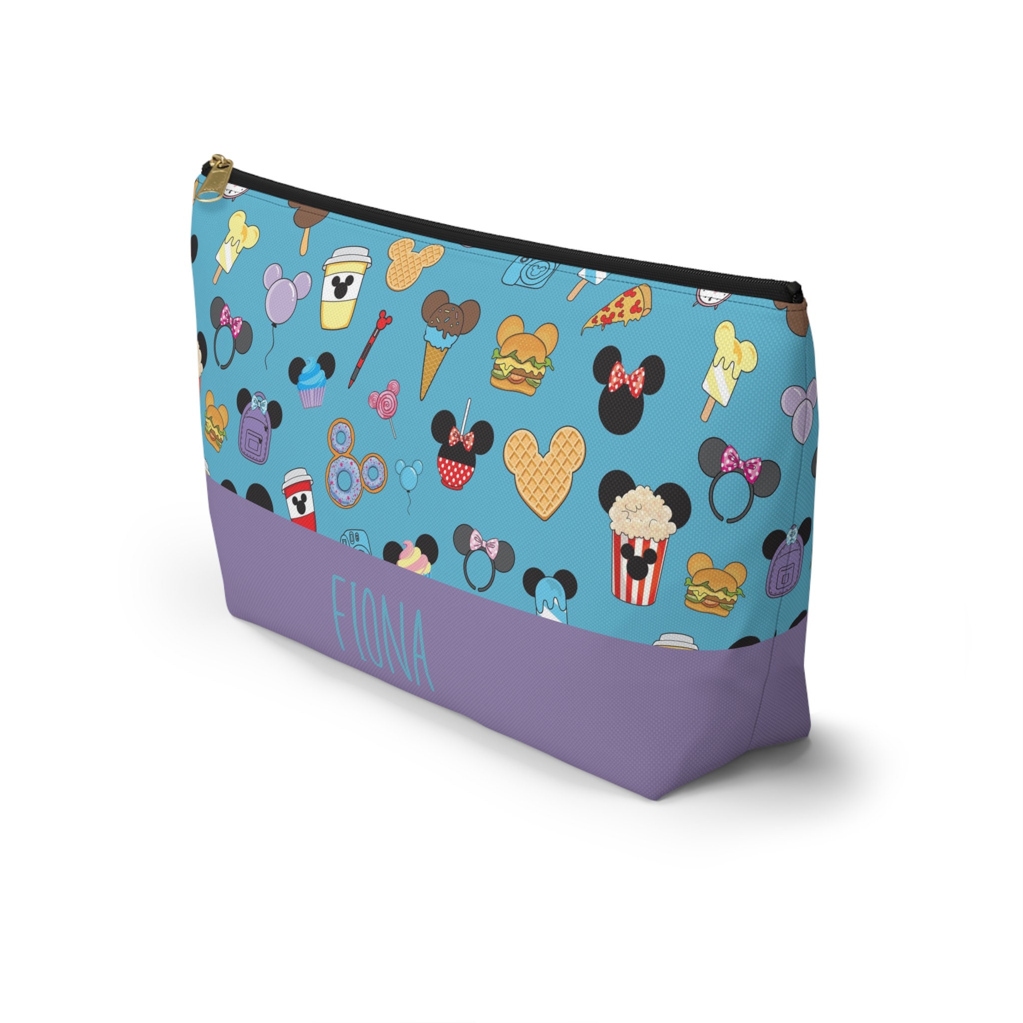 Custom Disney Makeup Bag, Disney Snacks Cosmetic Bag, Personalize ...