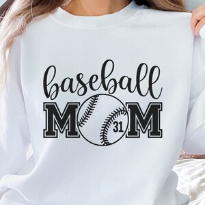 Custom Baseball Mom Sweatshirt, Personalized Baseball Mom, Custom ...