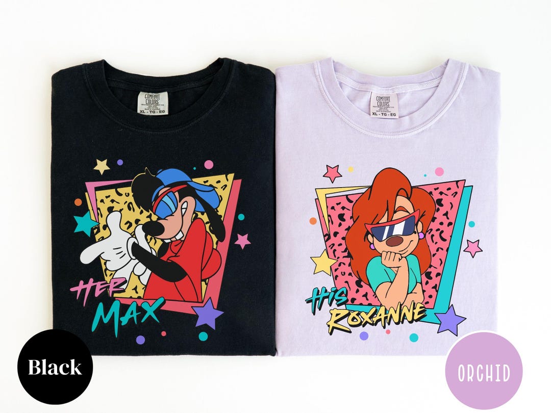 Goofy Movie Couple Shirt Max Roxanne Matching Disney Shirts Powerline ...
