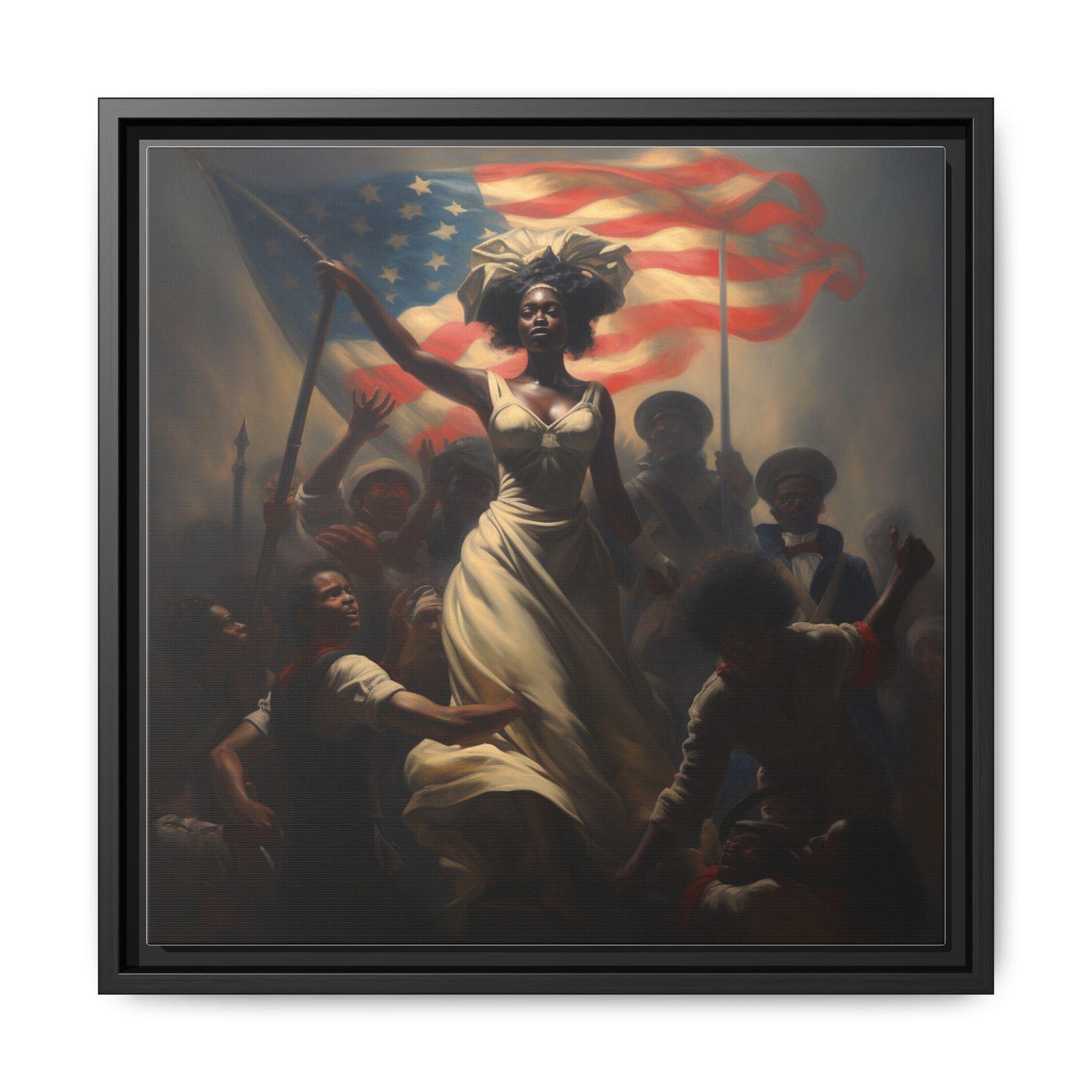 Black Lady Liberty Canvas | African American Art Print | Empowerment ...