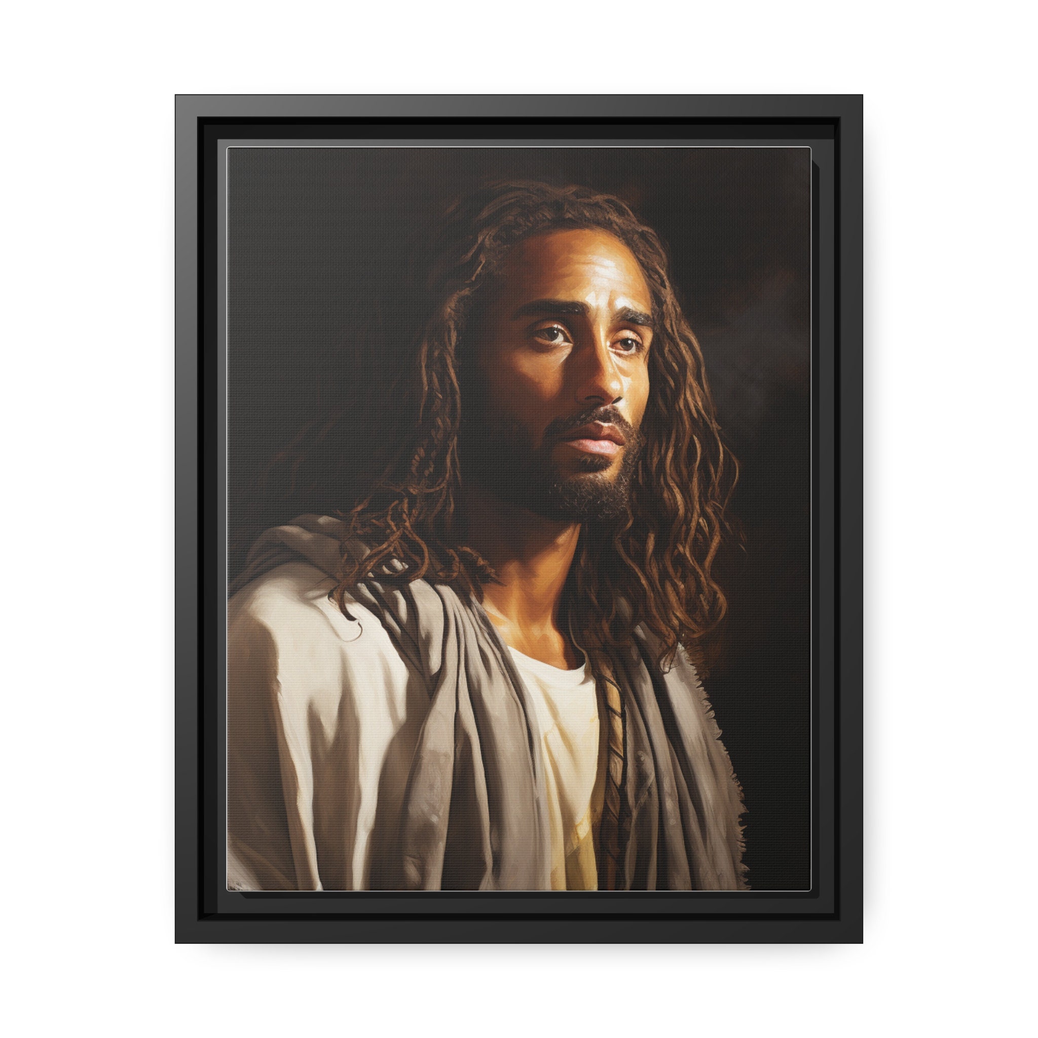 Black Jesus Canvas Wall Art | African American Jesus Print | Religious ...