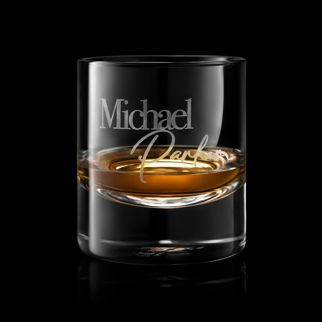 Personalized Groomsman Whiskey Glass - Luxury Rock Whiskey Glass. Comes ...