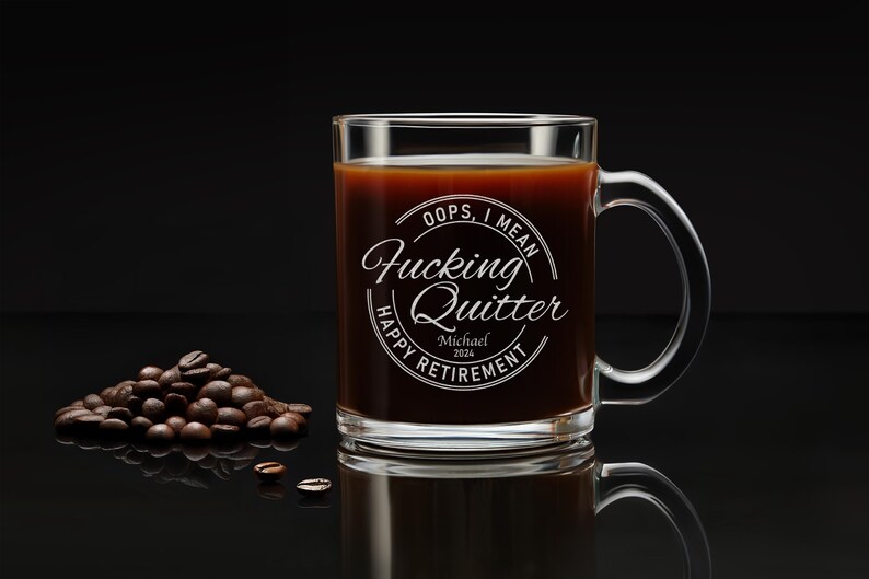 Engraved Custom Whiskey Rock Glass, Happy Retirement Funny Gift Idea ...