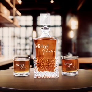 Custom Whiskey Decanter Set With Premium Engraving Quality - Etsy