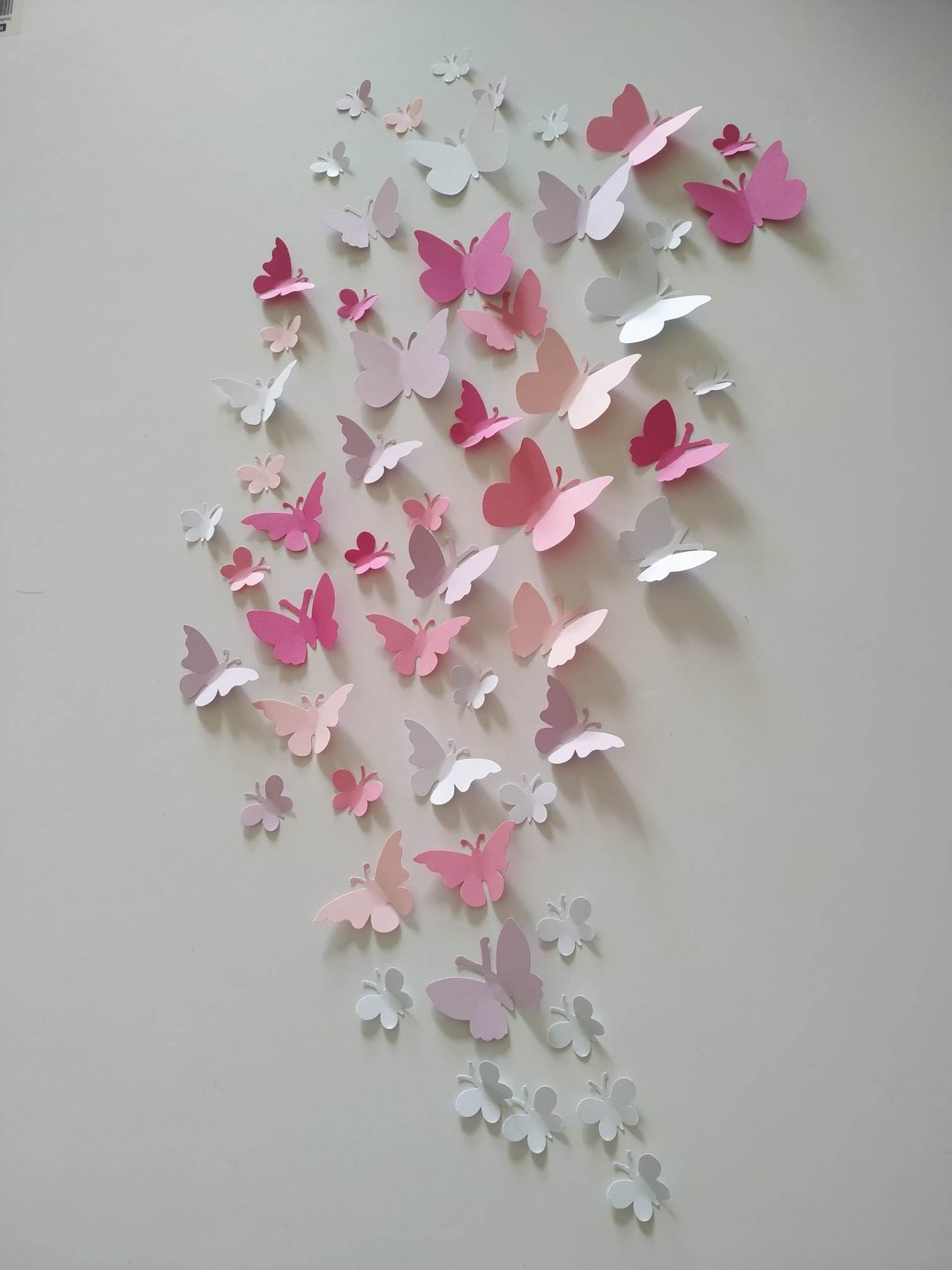 Design Your Own 3d Butterfly Wall Art, 100 Die Cut Butterflies Handmade ...