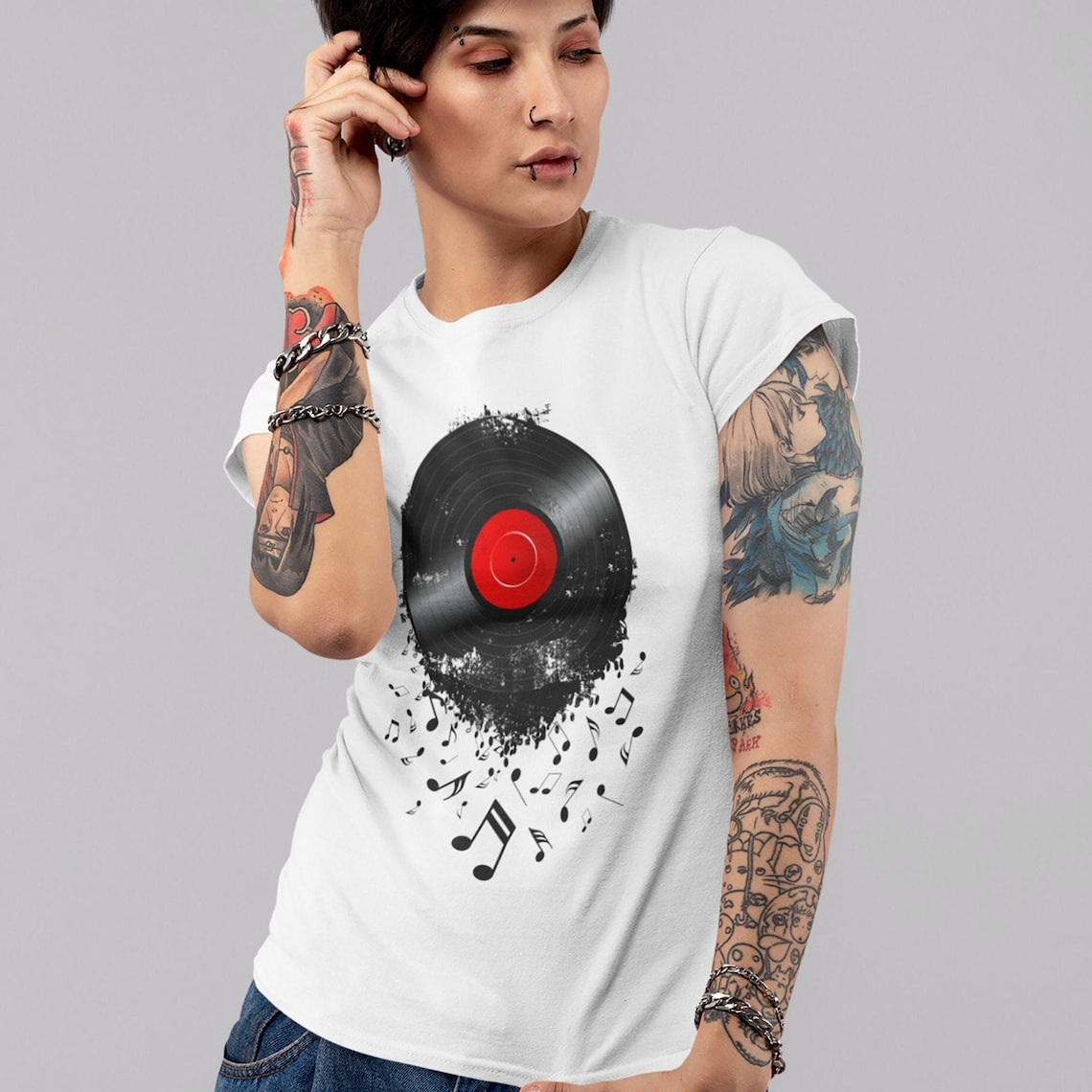 Vinyl Record T-shirt Record Player Enthusiast Tee Oldies Music 70s ...