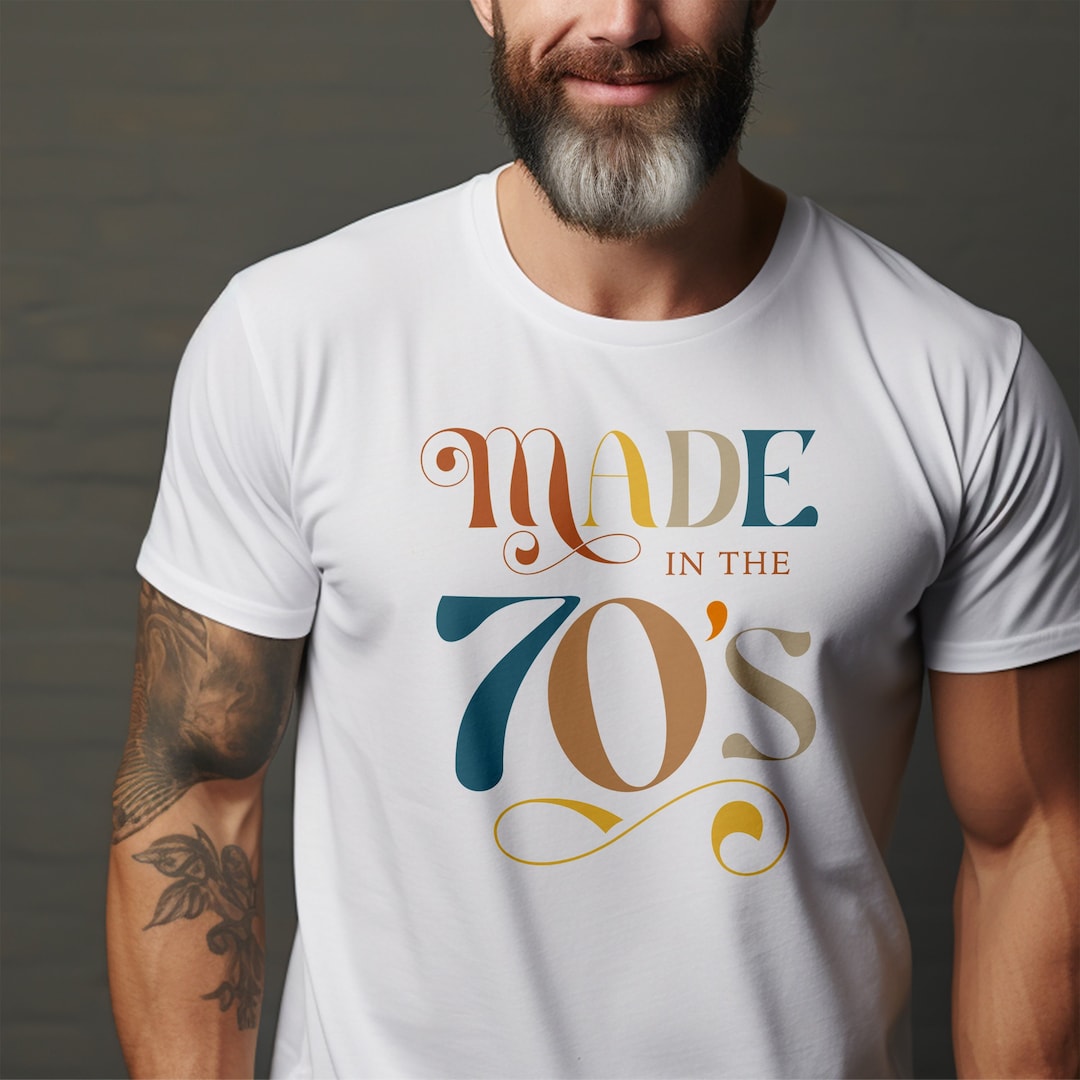 Made in the 70s T-shirt, Born in 1970s Retro Shirt, Perfect 50th ...