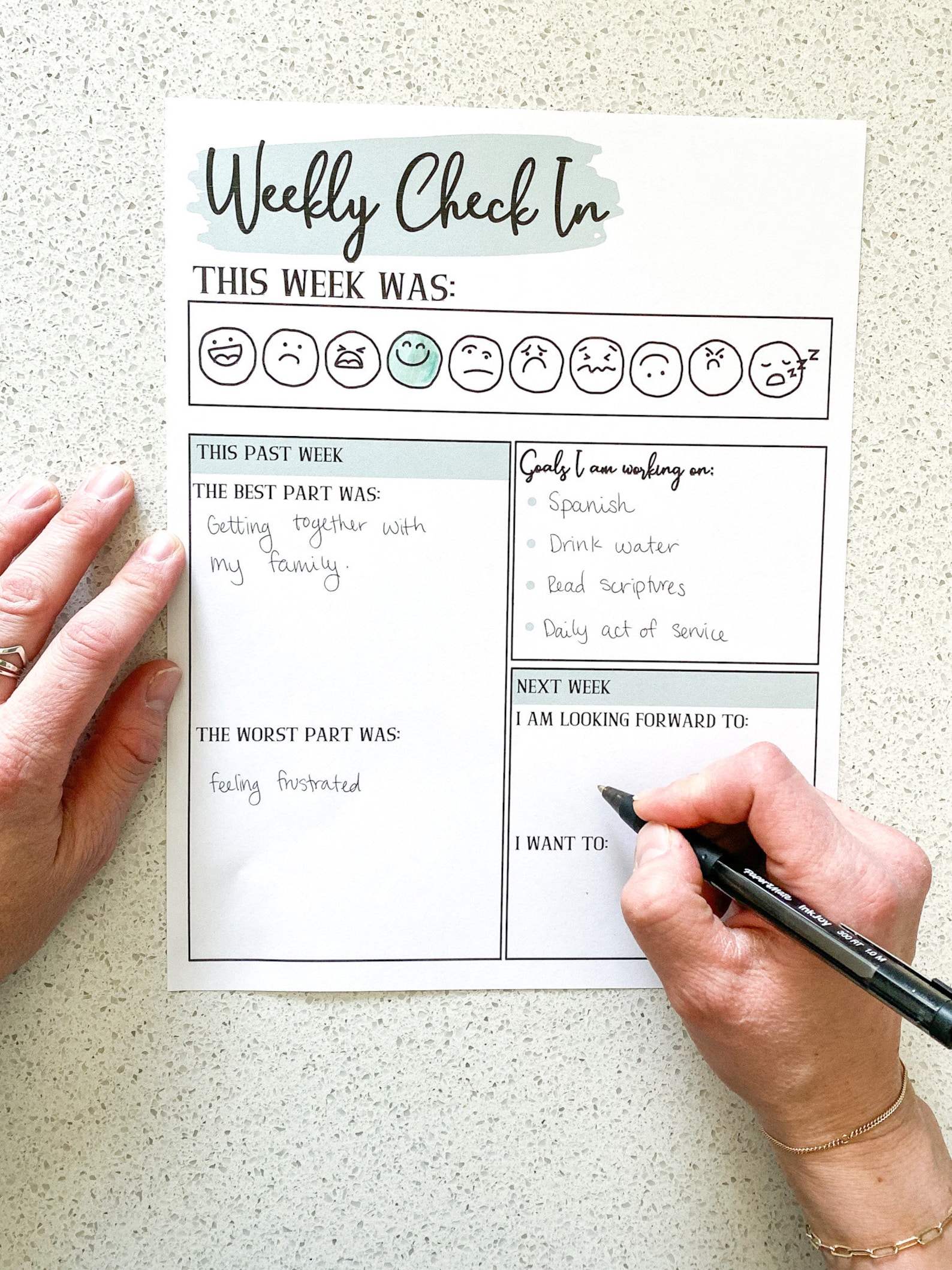 Weekly Check In, Weekly Checkup, Weekly Self Check, YW Self Check ...