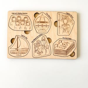 Gospel Board Puzzle for Toddlers, LDS Scripture Story Puzzle, Jesus ...