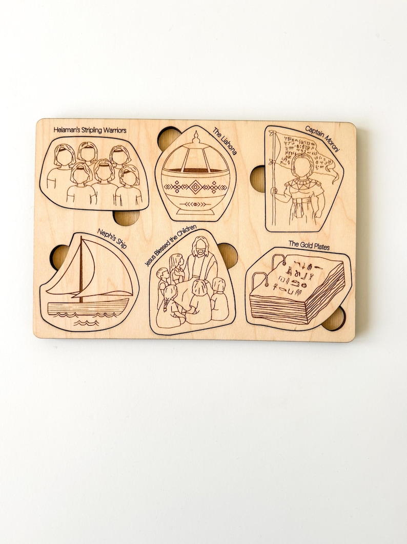 Gospel Board Puzzle for Toddlers, LDS Scripture Story Puzzle, Jesus ...