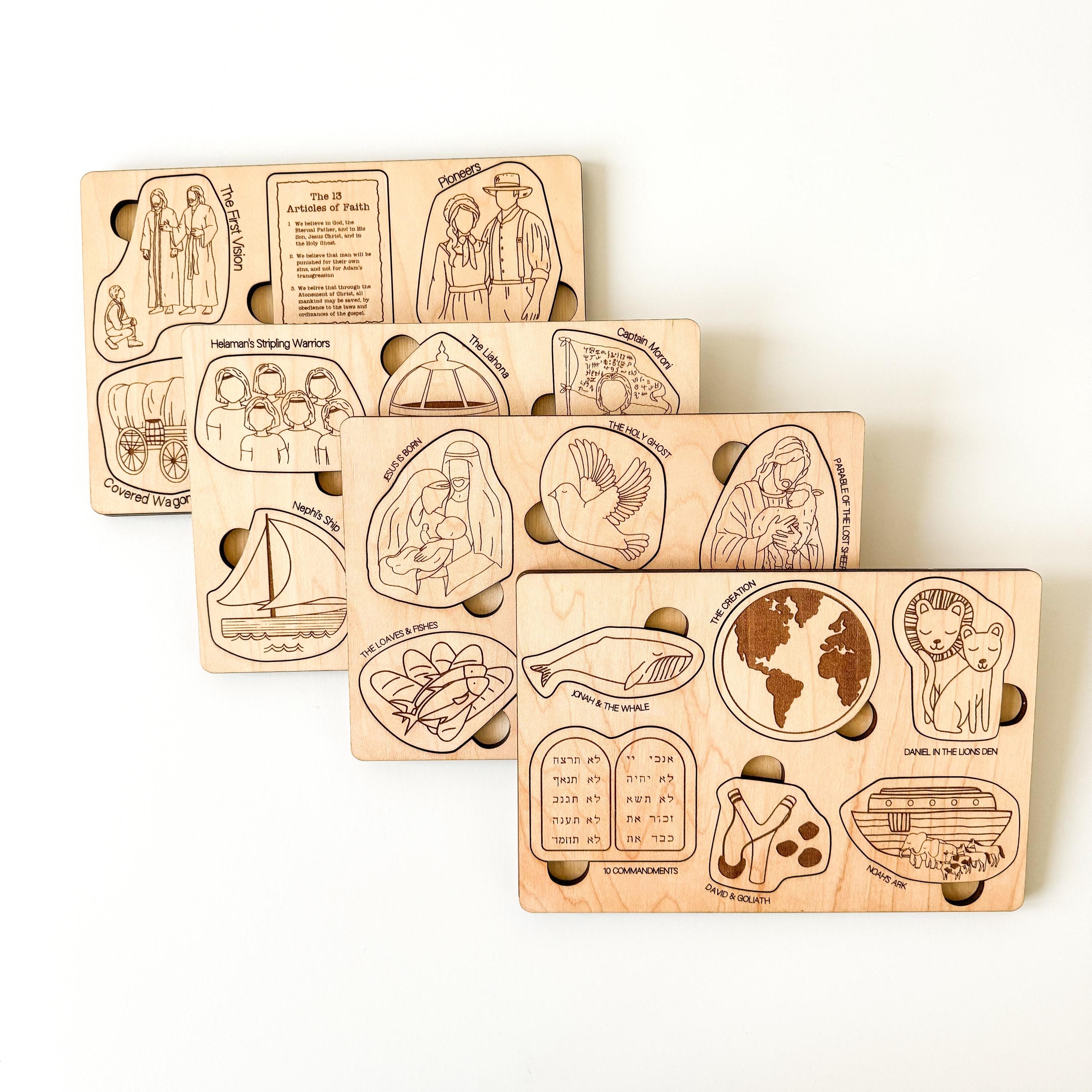 Gospel Board Puzzle for Toddlers, LDS Scripture Story Puzzle, Jesus ...