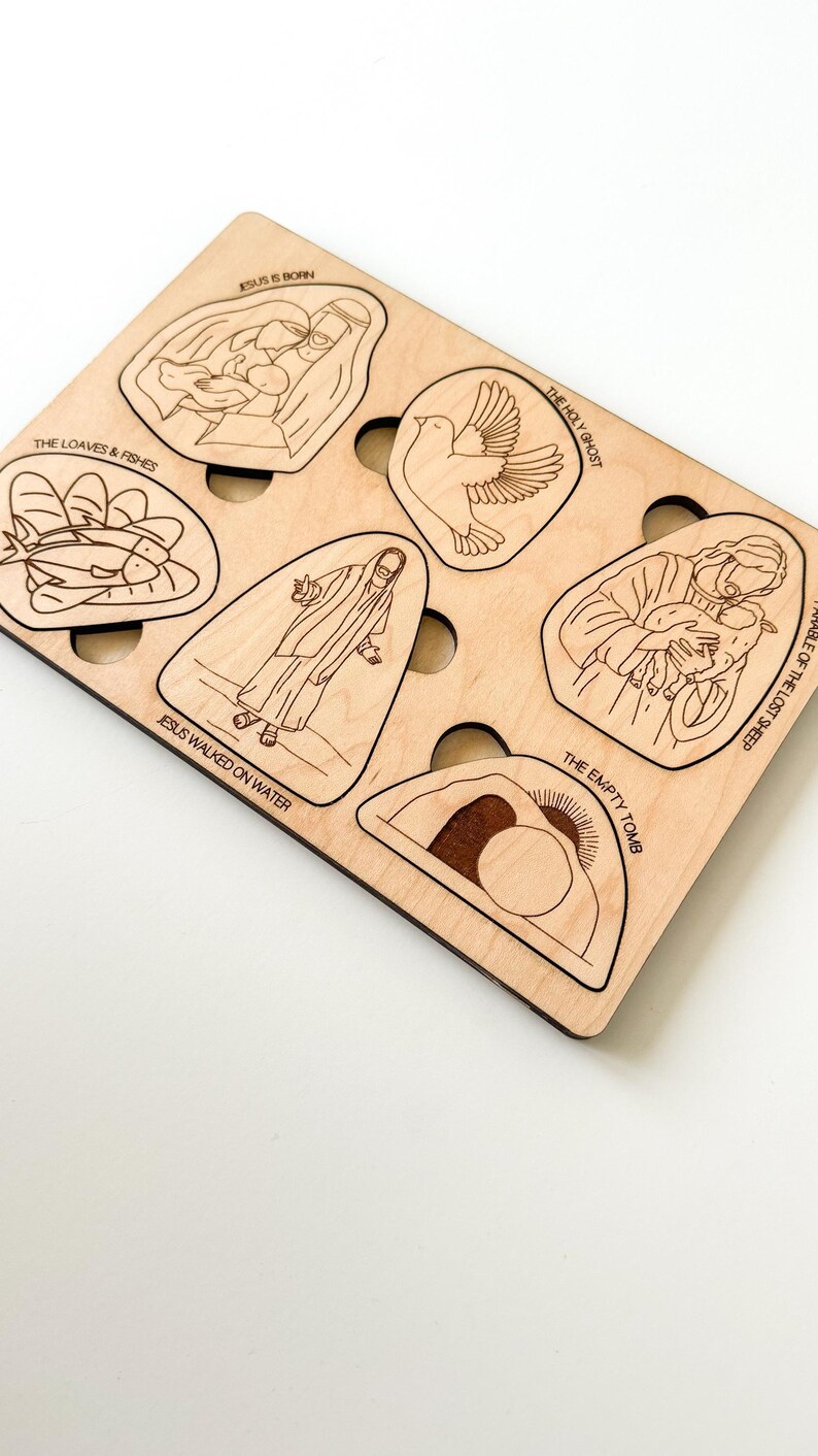 Gospel Board Puzzle for Toddlers, LDS Scripture Story Puzzle, Jesus ...