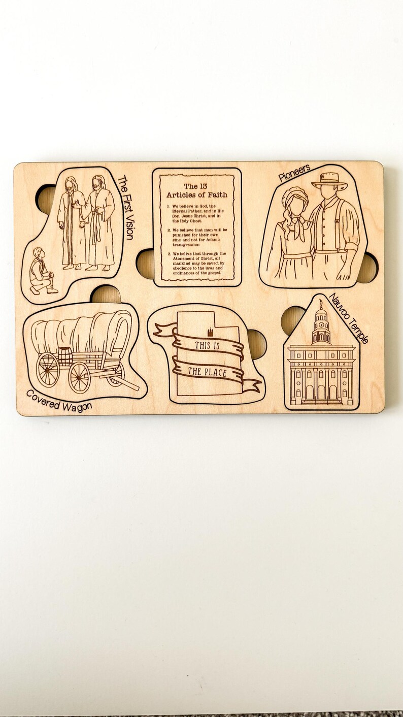Gospel Board Puzzle for Toddlers, LDS Scripture Story Puzzle, Jesus ...
