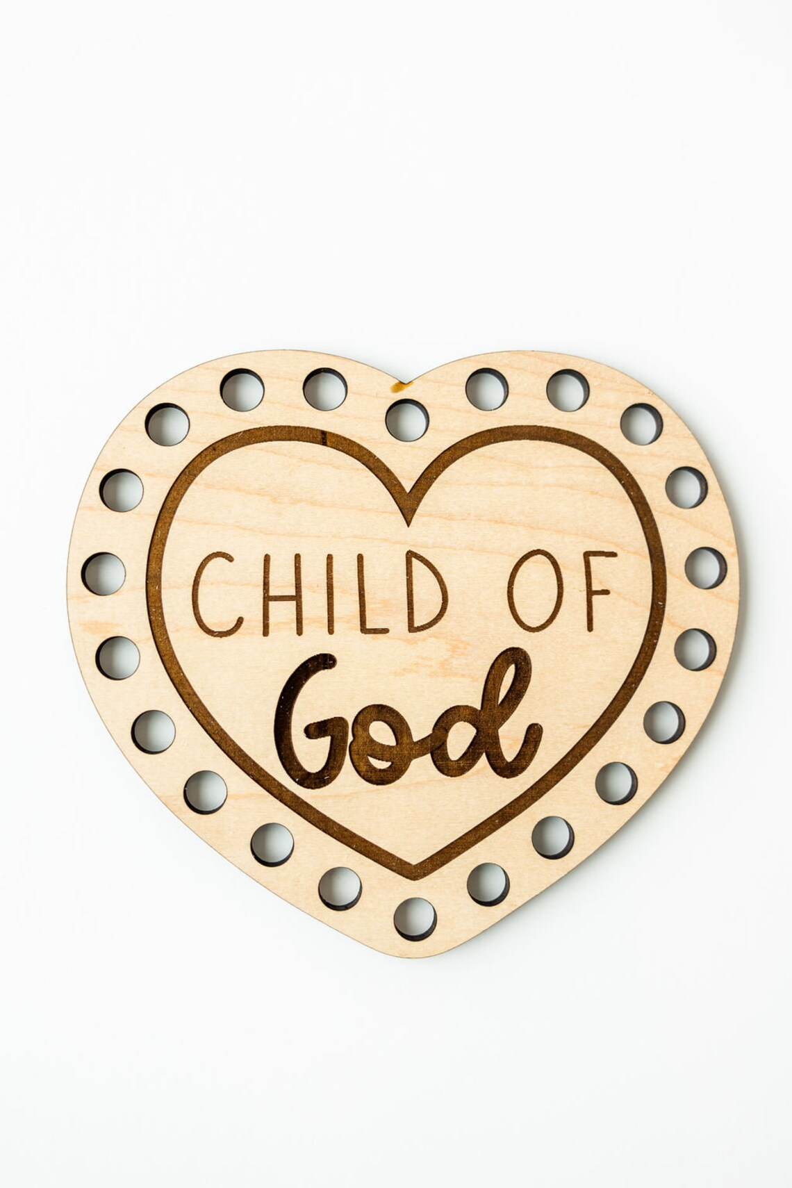 Wood Lacing Cards, Child of God Lacing Card, Primary Lacing Cards ...