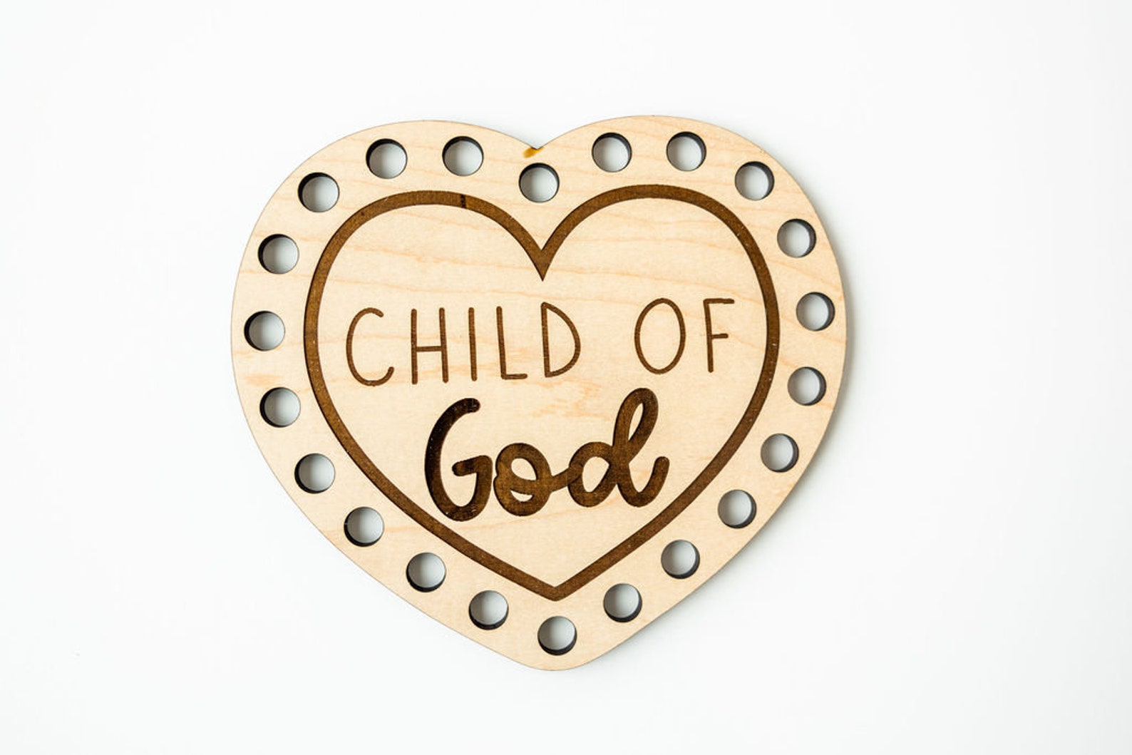 Wood Lacing Cards, Child of God Lacing Card, Primary Lacing Cards ...