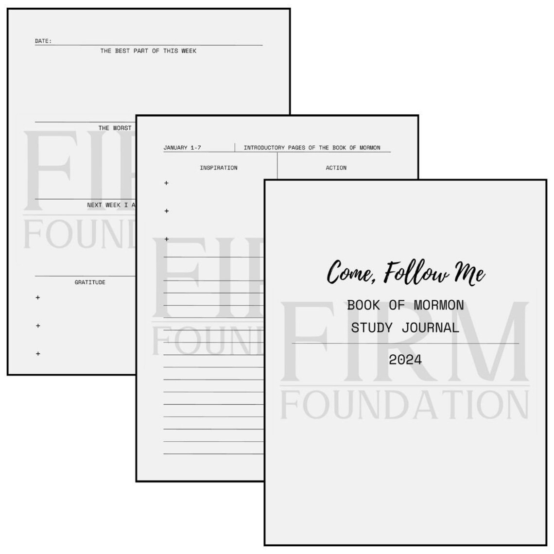 Come Follow Me Printable Journal, Come Follow Me Book of Mormon ...