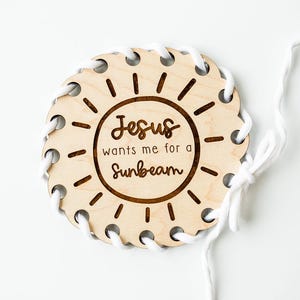 Wood Lacing Cards, Child of God Lacing Card, Primary Lacing Cards ...