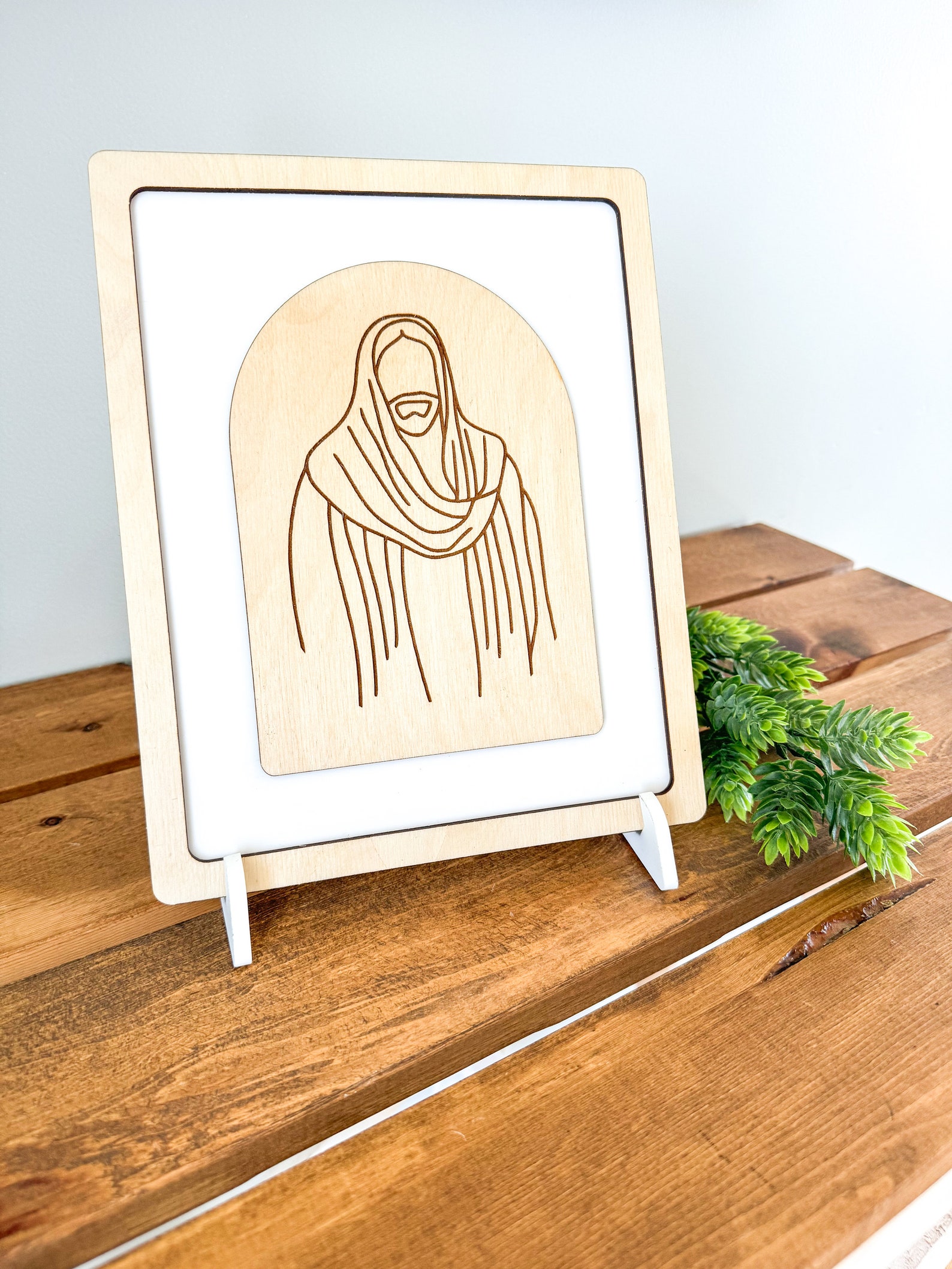 Jesus Christ Decor, Laser Engraved Christ Sign, Wood Christ Engraving ...