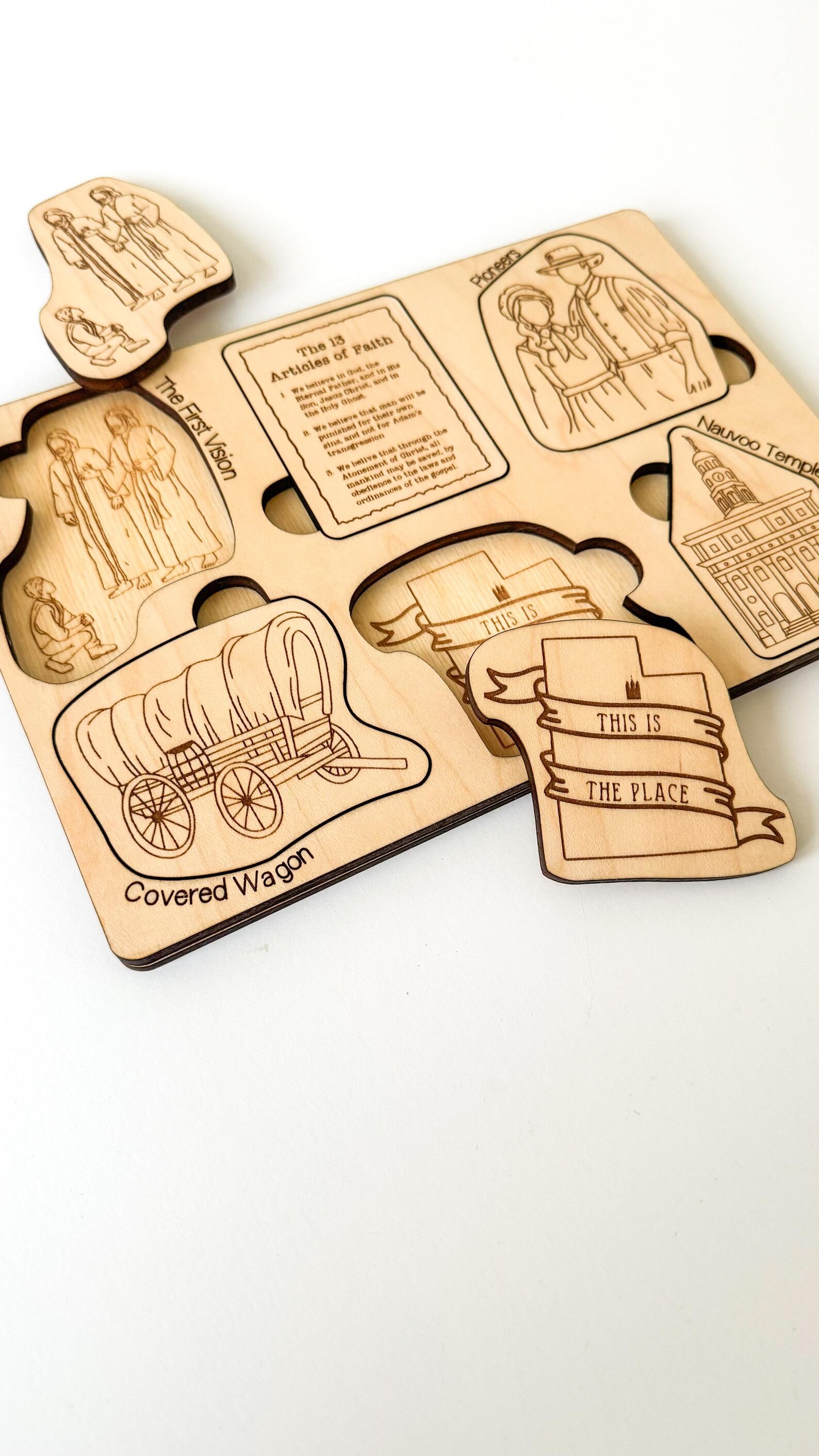 Gospel Board Puzzle for Toddlers, LDS Scripture Story Puzzle, Jesus ...