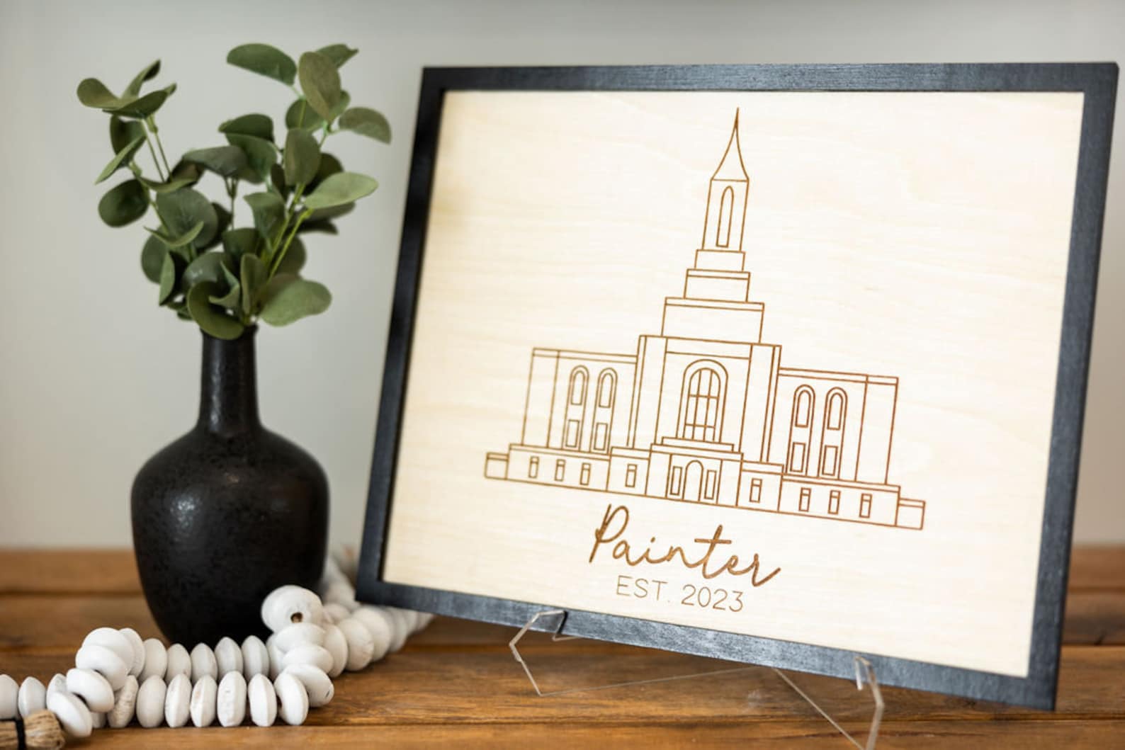 Custom Engraved LDS Temple Decor | Choose Your Temple | Personalized ...
