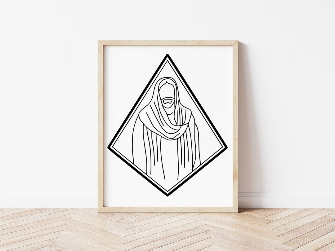 Christ Simple Border Printable, Christ Simple Digital Download, Christ ...