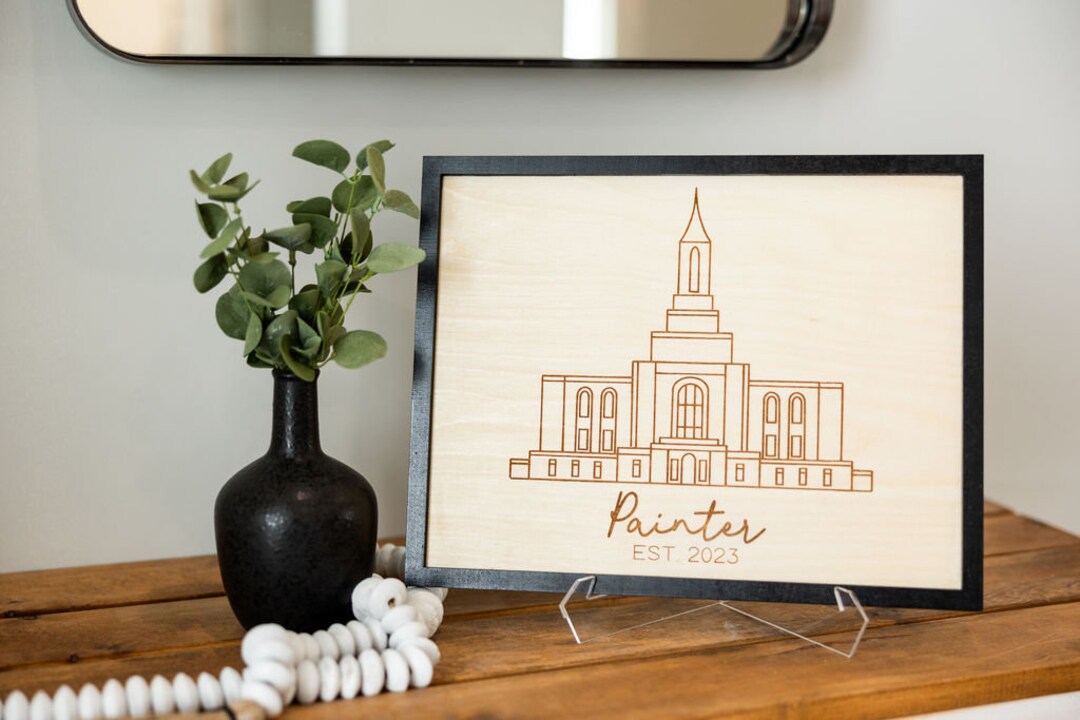 Custom Engraved LDS Temple Decor | Choose Your Temple | Personalized ...