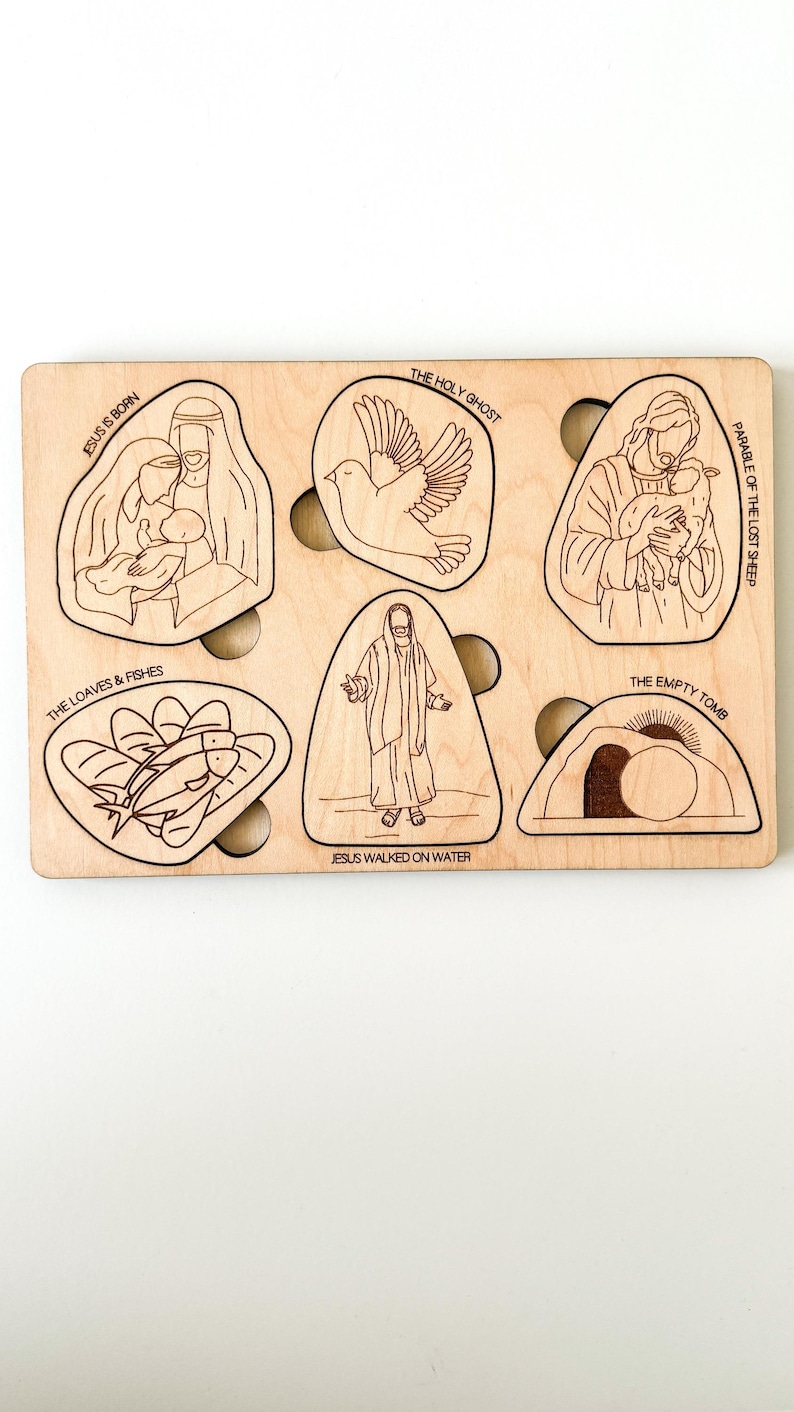 Gospel Board Puzzle for Toddlers, LDS Scripture Story Puzzle, Jesus ...