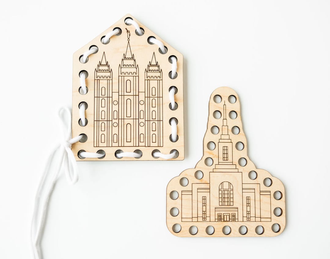 Wood Temple Lacing Card, Temple Lacing Card, Primary Lacing Cards ...