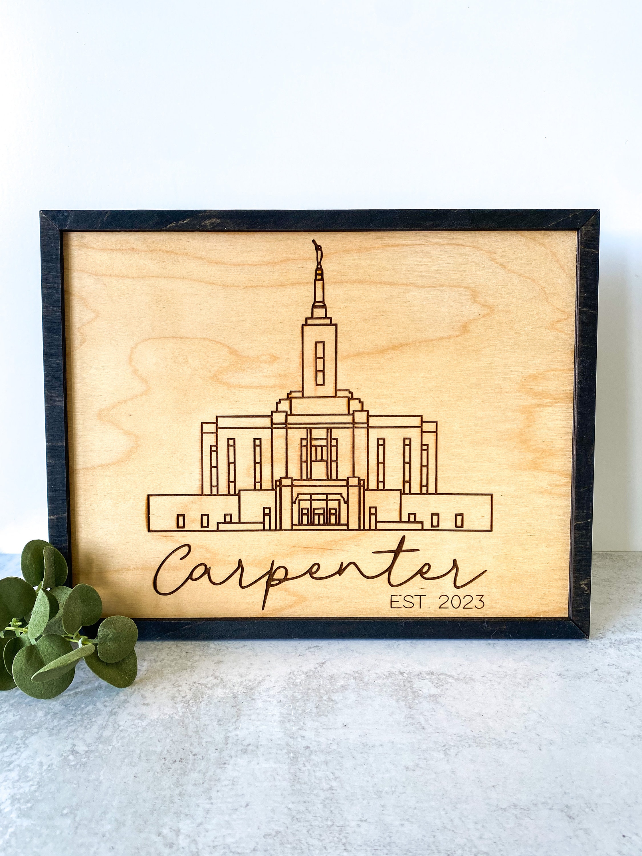 Custom Engraved Temple, Choose Your Temple Engraved Wood Decor, Wood ...