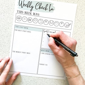 Weekly Check In, Weekly Checkup, Weekly Self Check, YW Self Check ...