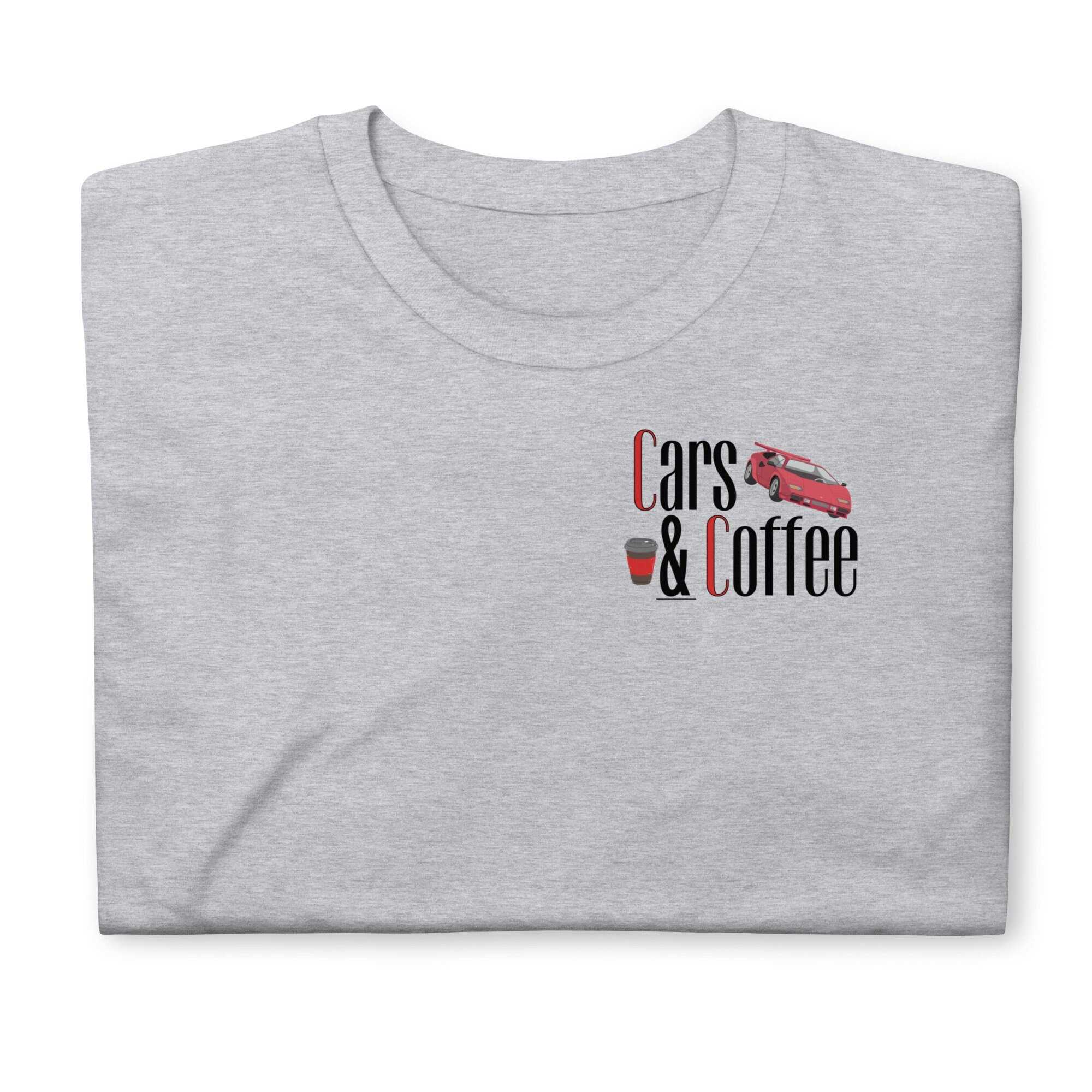 Cars & Coffee Lamborghini Countach T-shirt – Retro Car Enthusiast Tee ...