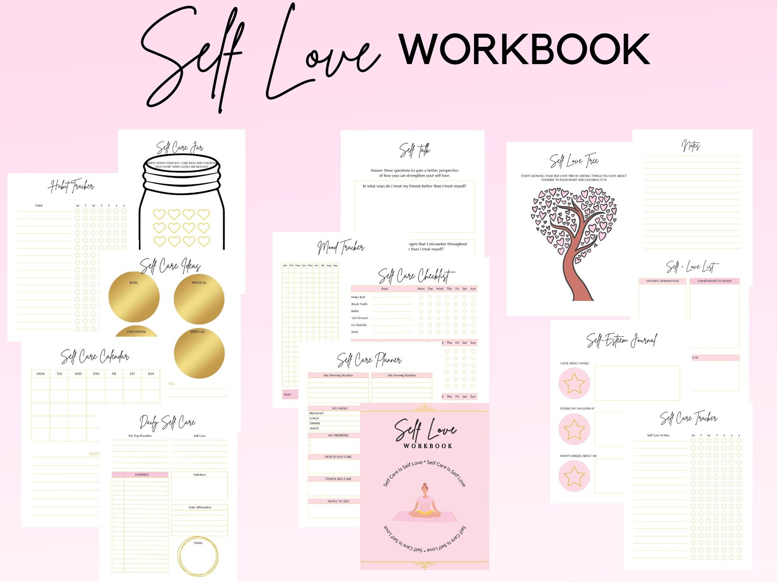 Self Love Workbook | Self-care | Self Care is Self Love - Etsy