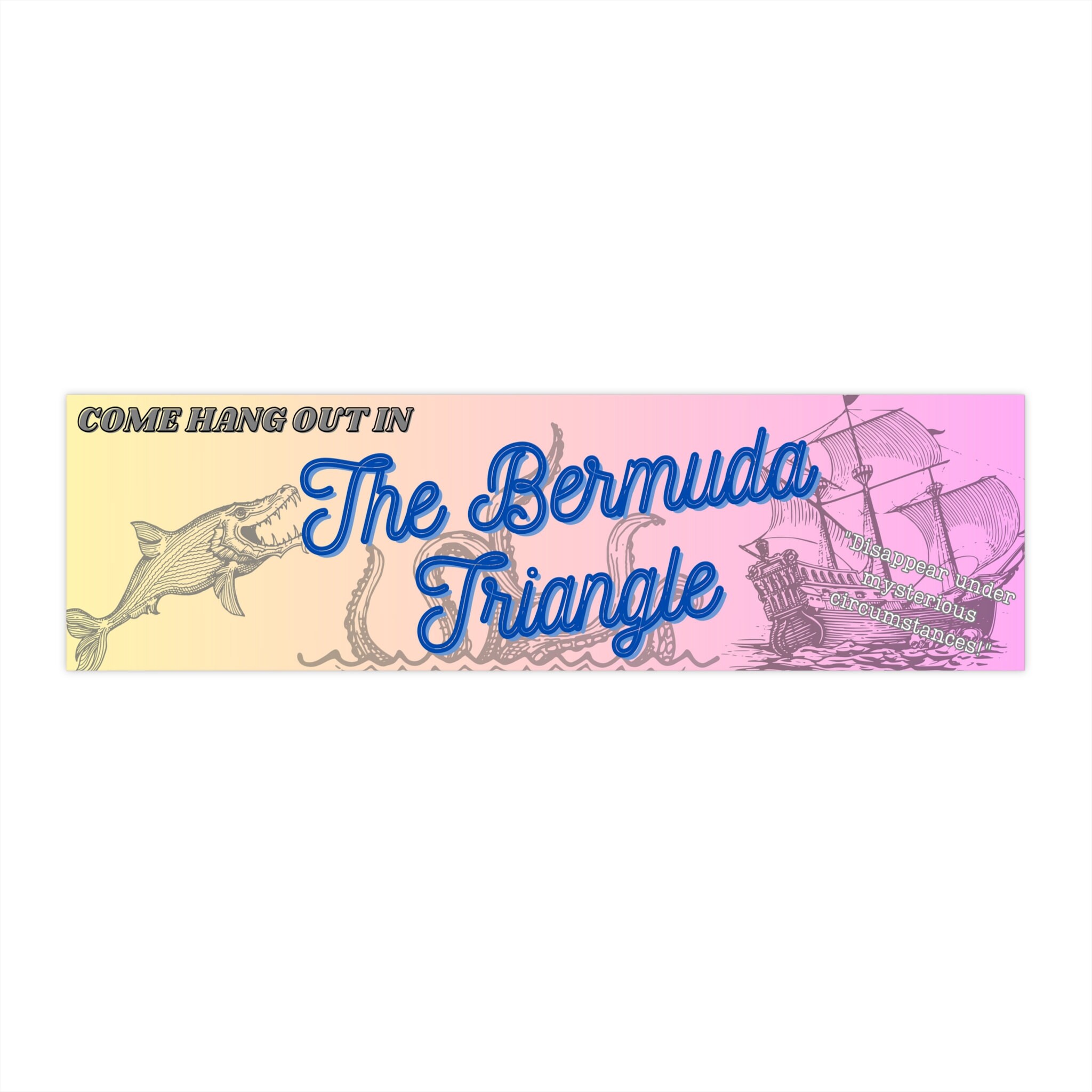 Bermuda Triangle Bumper Sticker - Etsy