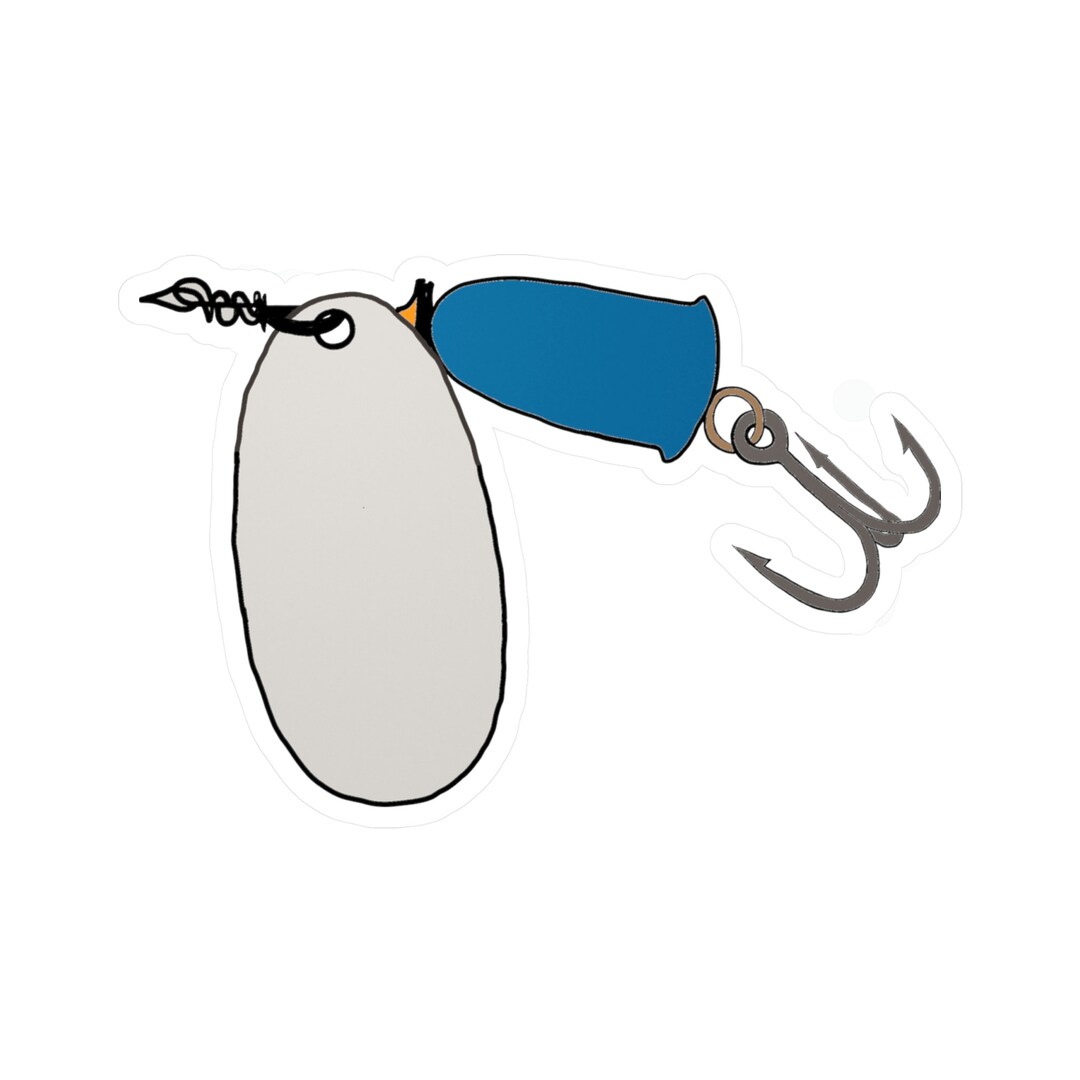 Vinyl Die-cut Spinning Fishing Lure Sticker - Etsy