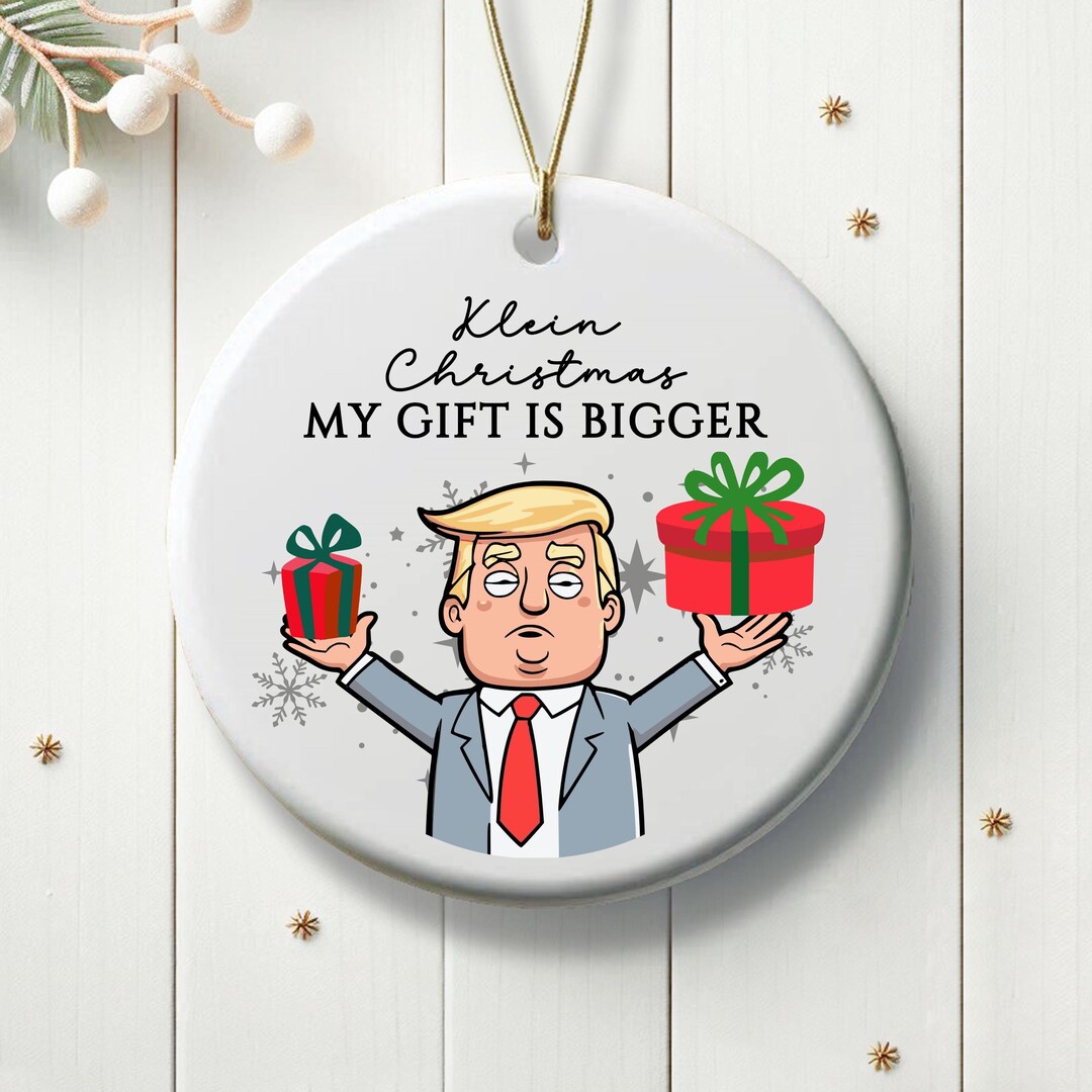 Funny Trump Personalized Christmas Ornaments, My Tree is Bigger Funny ...