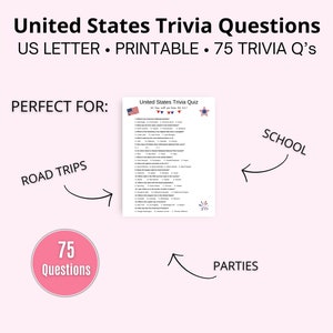 75 United States Trivia Questions, Trivia Games, American Trivia ...